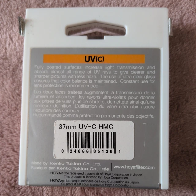 HOYA HMC UV(C) Filter 37mm £10.80 - PicClick UK