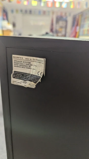 PAIR OF SONY SS-F6000P tall floor wired speakers in black - untested £ ...