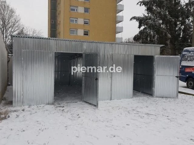 BLECHGARAGE 9X7M DOPPELGARAGE Schuppe Lager Fertiggarage | 12627 !! EUR ...