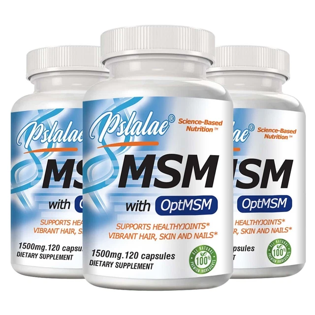 MSM WITH OPTMSM Capsules 1500mg - Relieve Joint Pain, For Bone and ...