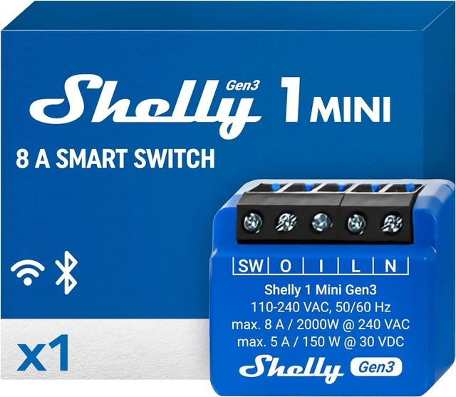 PLUS 1 MINI Gen3, Interruttore Relè Intelligente, Wifi, Smart ...