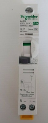 SCHNEIDER 32A RCBO Acti 9 Pon Type B Type 10Ka Type A A9D05832 (S468) £39.90 - PicClick UK