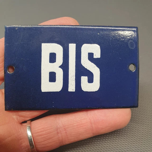 ANCIENNE PLAQUE ÉMAILLÉE de rue BIS Ref AP189 EUR 23,00 - PicClick FR