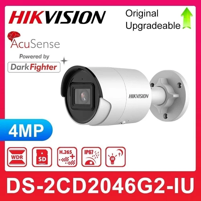 HIKVISION DS-2CD2046G2-IU 4MP F2.8 AcuSense IR Camera Built Microphone ...