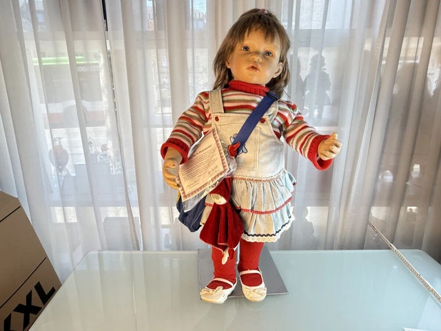 POUPÉE D'ARTISTE WALTRAUD Hanl poupée en vinyle 70 cm. en parfait état ...