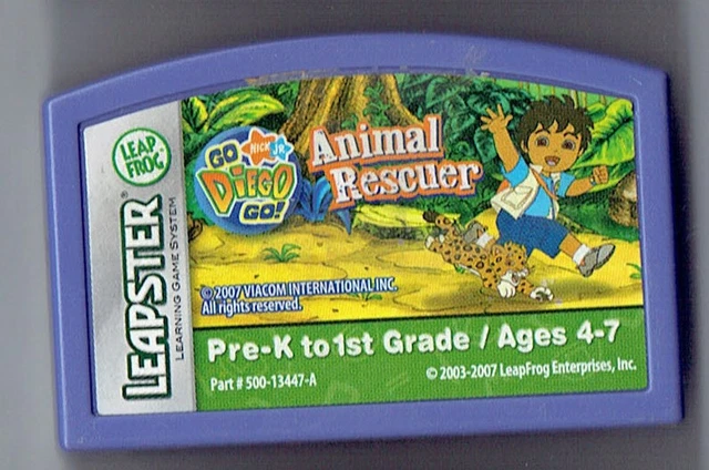 LEAPFROG LEAPSTER GAME Cart Go Diego Go Animal Rescuer Educational $8. ...