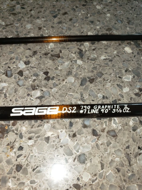 SAGE DS2 790 Graphite II #7 Line 9'0" 3 5/8 OZ. - 2 Piece Fly Rod $250. ...
