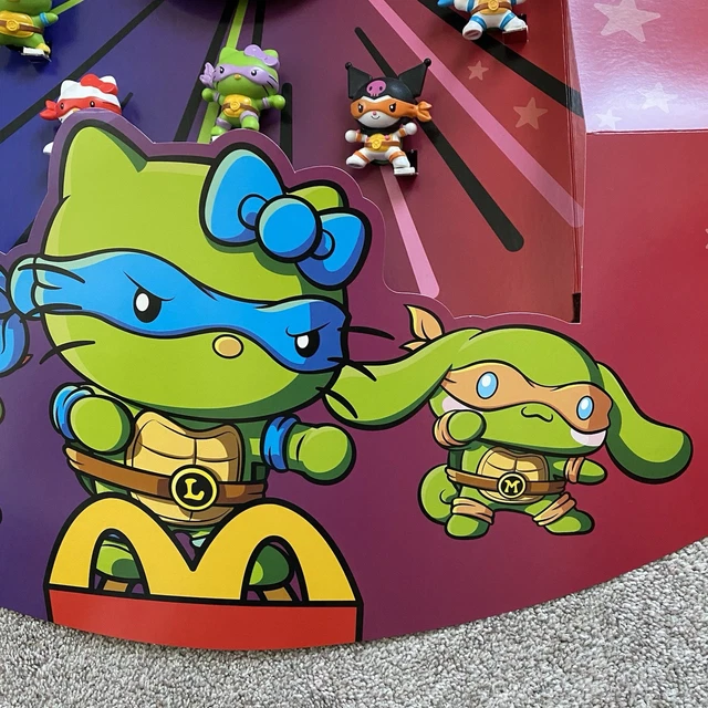 2025 MCDONALD'S HAPPY Meal TMNT x Hello Kitty PROMO Display Set 12 ...