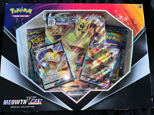 POKÉMON TCG MEOWTH Vmax Box - 4 Packs $110.00 - PicClick
