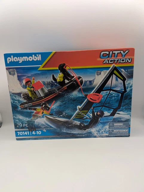 PLAYMOBIL CITY ACTION 70141 Sea Rescue Water Rescue with Dog Kids ...