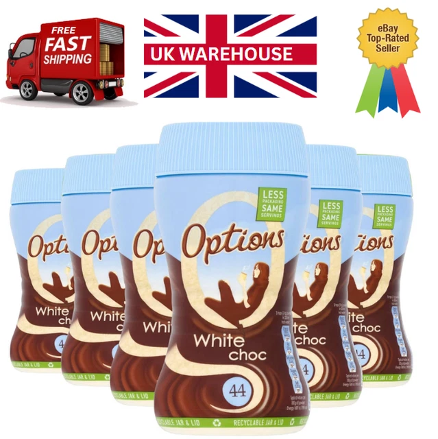 OPTIONS WHITE CHOC Drink - Low Calorie (6 X 220G) £18.60 - PicClick UK