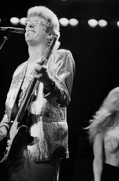 LEAD SINGER GUITARIST Tony de Meur performing with British new wav ...