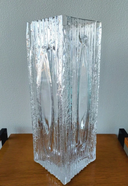 VASE EN CRISTAL Signé DAUM FRANCE Grand Modèle 33 cm Série Cratère Vers ...