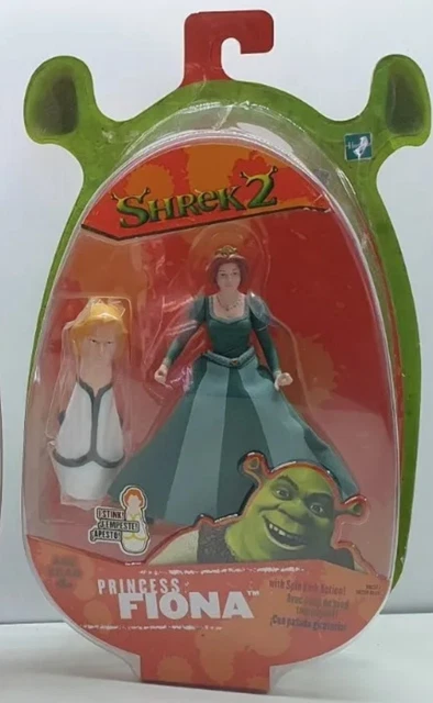 SHREK 2 PRINCESS Fiona Spin Kick 2004 NIB 5" Figure Pinching Bag Prince ...