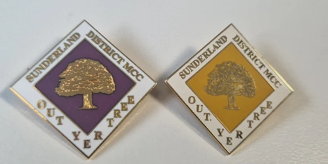 SUNDERLAND DISTRICT M.C.C. Enamel Pin Badges-Out Yer Tree - Motorcycle ...