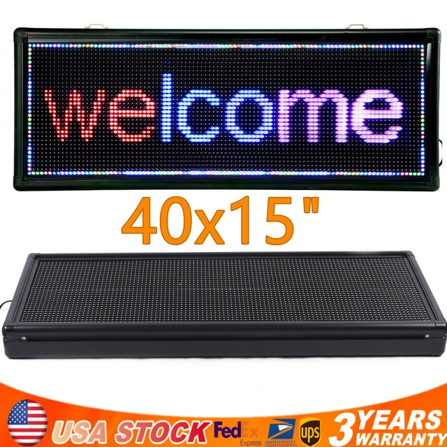 LED SIGN 3-COLOR PROGRAMMABLE OUTDOOR LED SCROLLING MESSAGE BOARD SIGN ...