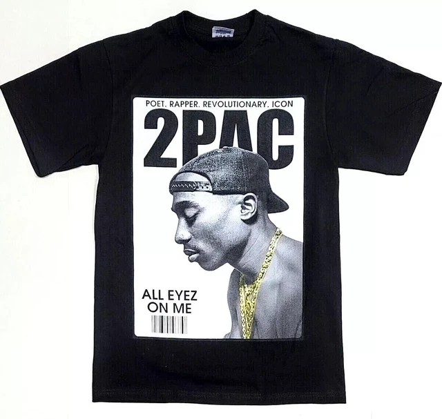 TUPAC SHAKUR T-SHIRT 2Pac West Coast Legend Hip Hop Rap Tee Black New £ ...