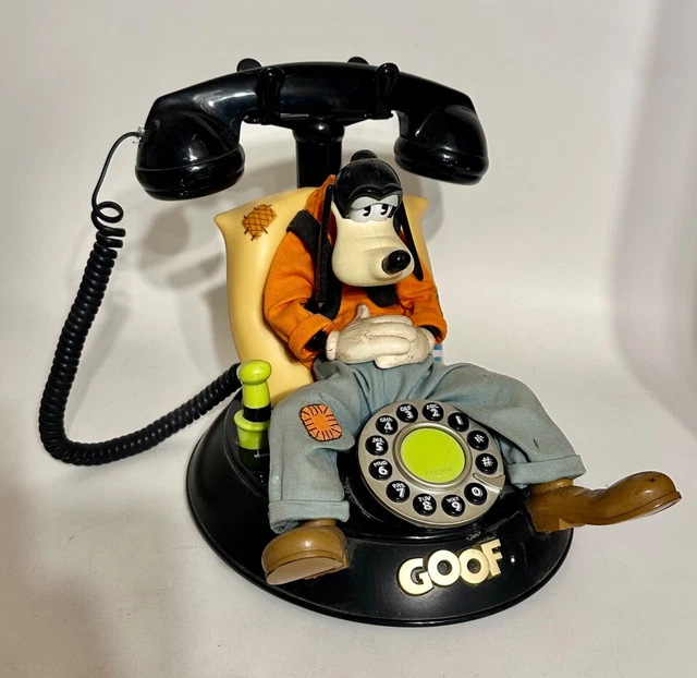 VINTAGE WALT DISNEY Goofy's Animated Talking Corded Telephone PLEASE ...