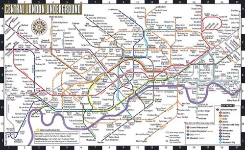 STREETWISE LONDON UNDERGROUND Map - Laminated Map of the London ...