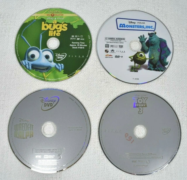 BUG'S LIFE, MONSTERS Inc, Wreck it Ralph, Toy Story 3 - Family DVD ...
