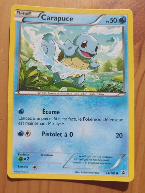 CARTE POKÉMON CARAPUCE Explosion Plasma 14/101 Francaise Noire Et Blanc ...
