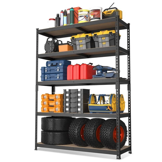 WORKPRO 5-TIER 72-INCH Heavy Duty Metal Storage Shelving Unit Storage ...