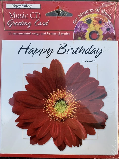 MUSIC CD HAPPY Birthday Card Christian Praise Songs W Bible Verse ...