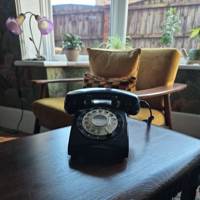 VINTAGE STEEPLETONE STP1960 Black Rotary Dial Telephone Decorative ...