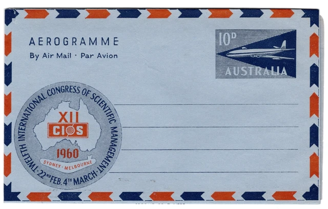 1959. AEROGRAMME. 10D Congress of Scientific Management. ACSC A14A. Unused. £4.66 - PicClick UK