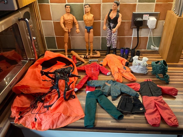 VINTAGE ACTION MAN Figures & Accessories Bundle with Parachute ...