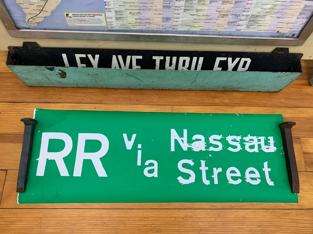 NY NYC SUBWAY Roll Sign R16 Nyct 1969 Rr Train Via Nassau Street ...