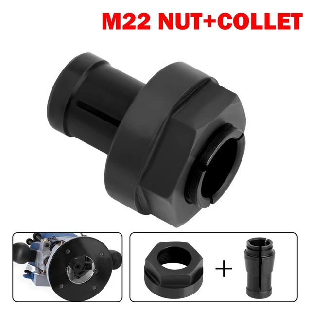 M22 NUT AND 12mm collet for wood router or electric router milling ...