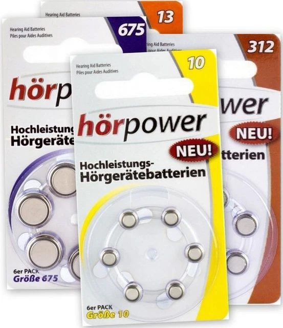 12 X A675, PR44 DA675, ZL675 Hearing Aid Batteries DA675, ZL675 Made ...