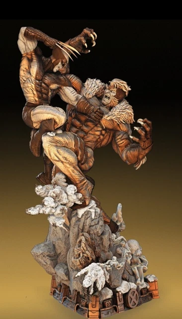 MARVEL X-MEN (WOLVERINE And Sabretooth) 1/16 Scale Resin 3d printed ...