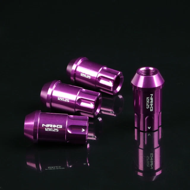 NRG ALUMINUM OPEN END TUNER WHEEL RIM LUG NUTS 6 POINT LOCK M12x1.25 ...
