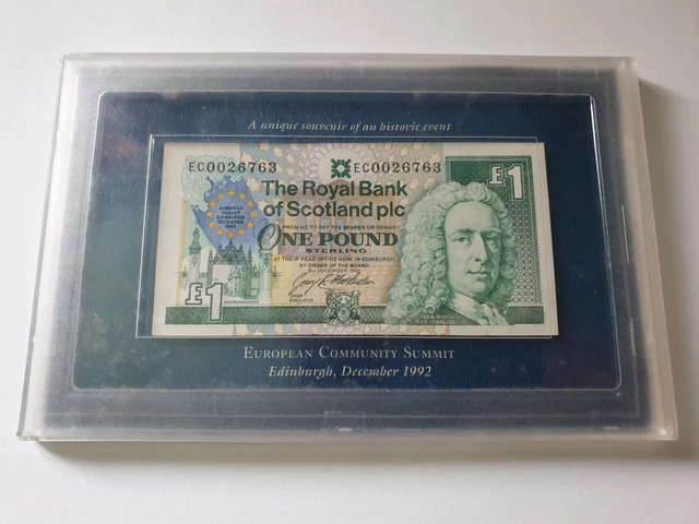 ROYAL BANK OF Scotland Commemorative One Pound Note Sealed In Plastic ...
