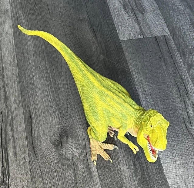 SCHLEICH GREEN TYRANNOSAURUS Rex Dinosaur T-Rex Figure 10" Toy Movable ...
