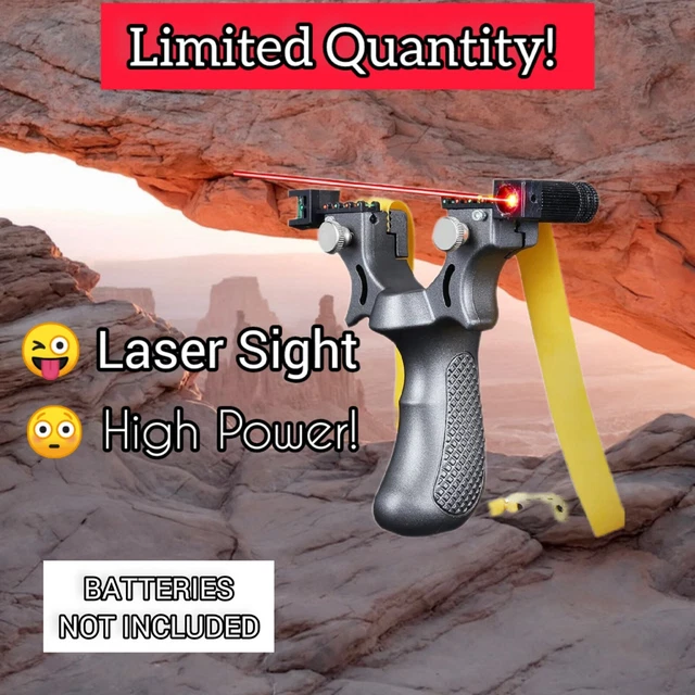 SLINGSHOT CATAPULT HIGH Power Laser Aiming Point High Precision Outdoor ...
