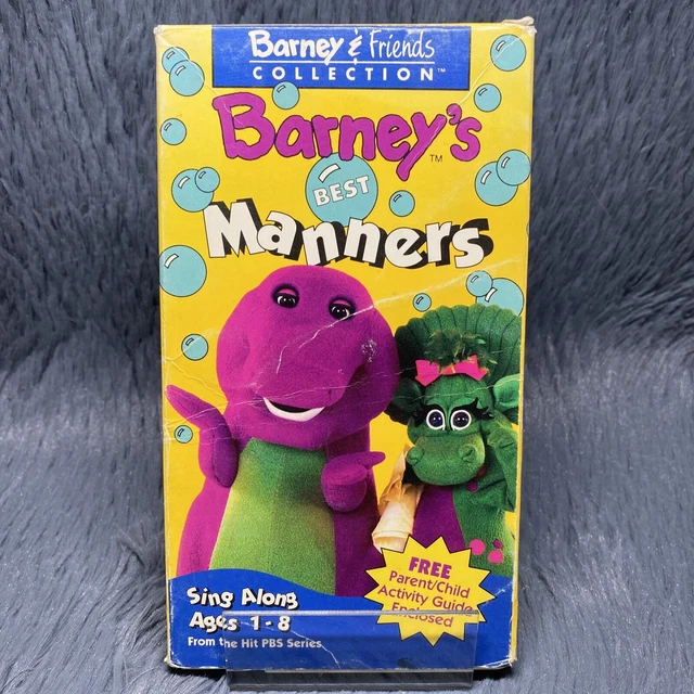 BARNEY & FRIENDS Barneys Best Manners VHS 1993 Baby Bop Lyon Sing Along ...