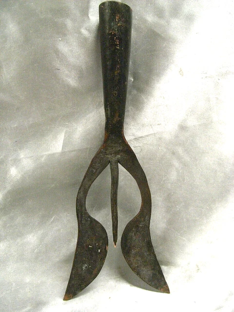 ANCIENNE FOUENE A Anguille Poisson Foène Trident Harpon Fer Forge ...