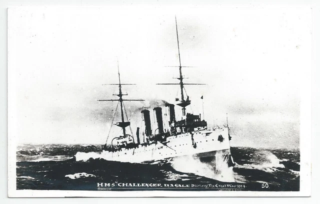 HMS CHALLENGER CHALLENGER class Protected Cruiser Royal Navy PC-size RP ...