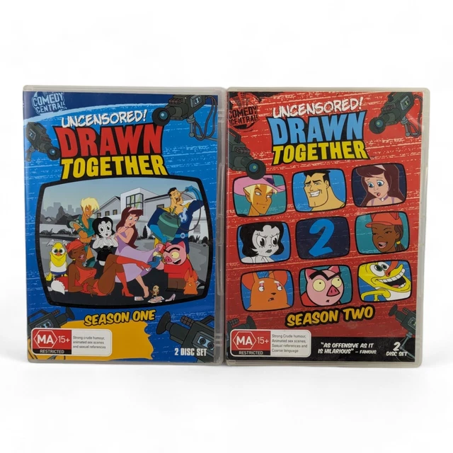 DRAWN TOGETHER : Uncensored Season Series 1 & 2 (DVD, 2009) Region Free ...