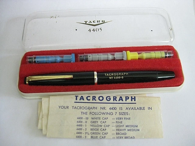 VINTAGE TACRO TACROGRAPH 4400-0 Fountain Pen W. Germany Box ...