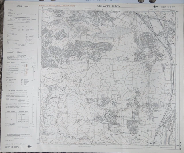 ORIGINAL OS MAP; 1:10,000; Sheet SK 56 SW; 1977; Mansfield ...