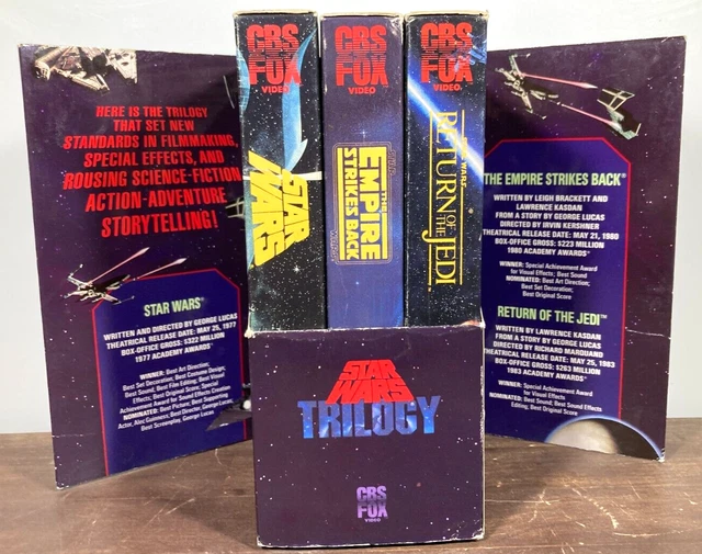 VINTAGE STAR WARS Trilogy VHS Box Set 1988 CBS Fox Theatrical Release ...