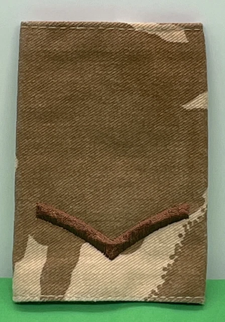 BRITISH ARMY LANCE Corporal Rank Slide Desert DPM Iraq Afghanistan £3. ...