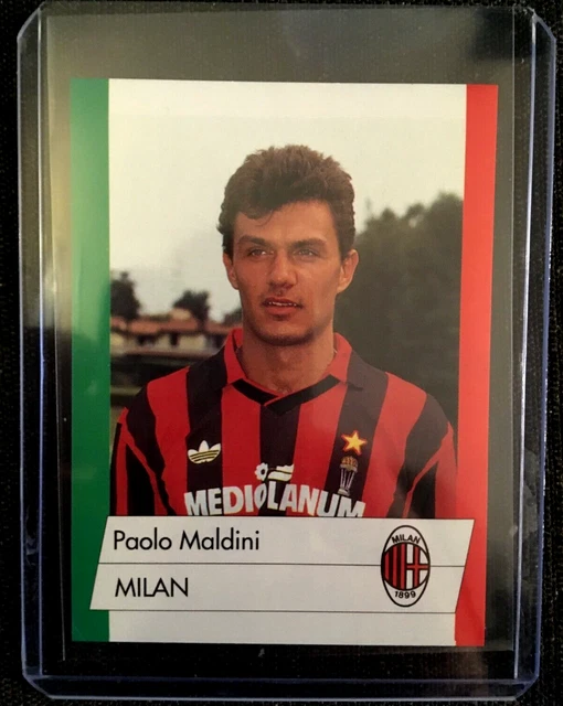 RARE STICKER EUROFLASH Calcio 1992 Paolo Maldini Milan Ac Star Rookie No Panini EUR 6,99 ...