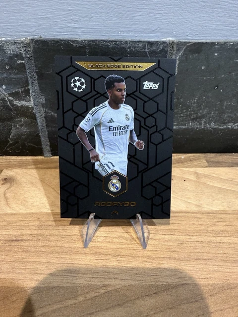 TOPPS MATCH ATTAX Rodrygo Black Edge Edition 25/26 Real Madrid Football ...