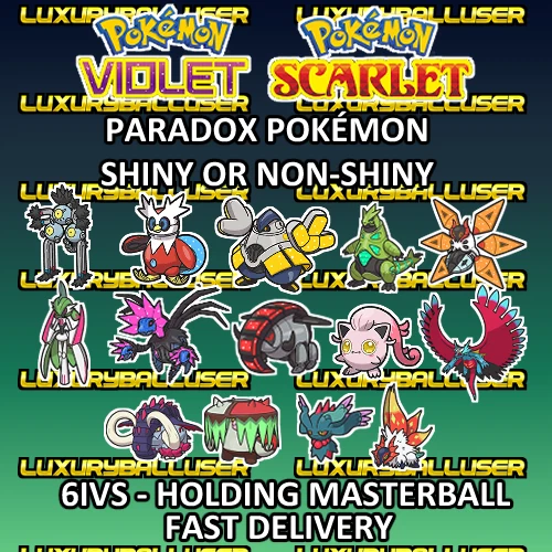 POKÉMON ÉCARLATE ET Violette - TOUT Paradoxe Brillant 6IV Pokémon PRÊT AU COMBAT EUR 4,38 ...
