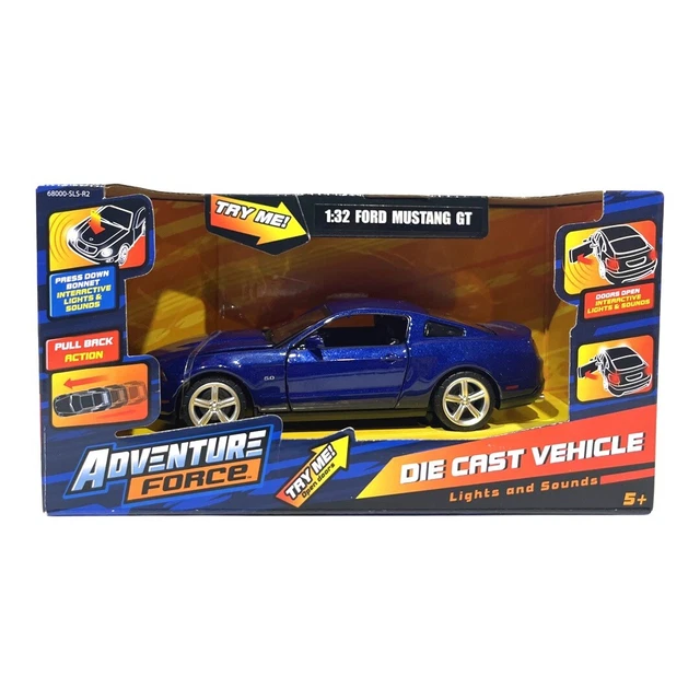 ADVENTURE FORCE FORD Mustang GT Die Cast Model Car 1:32 Scale ,Lights ...